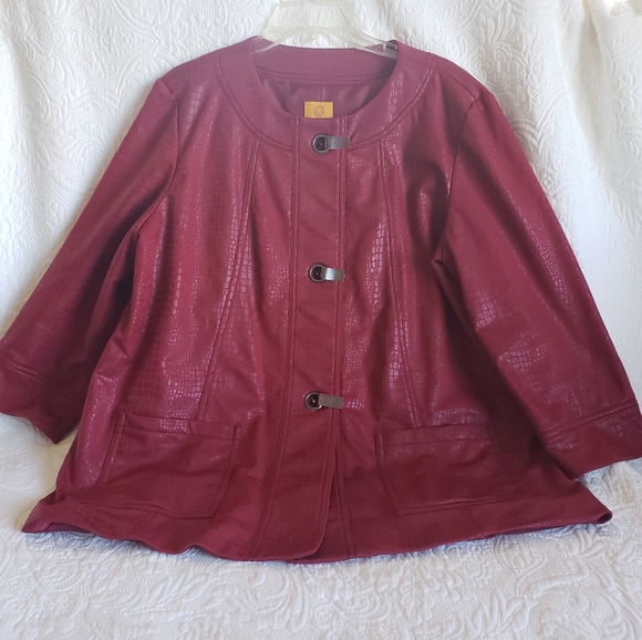 Ruby Rd. | Jackets & Coats | Ruby Rd Faux Leather Jacket Ecu | Poshmark